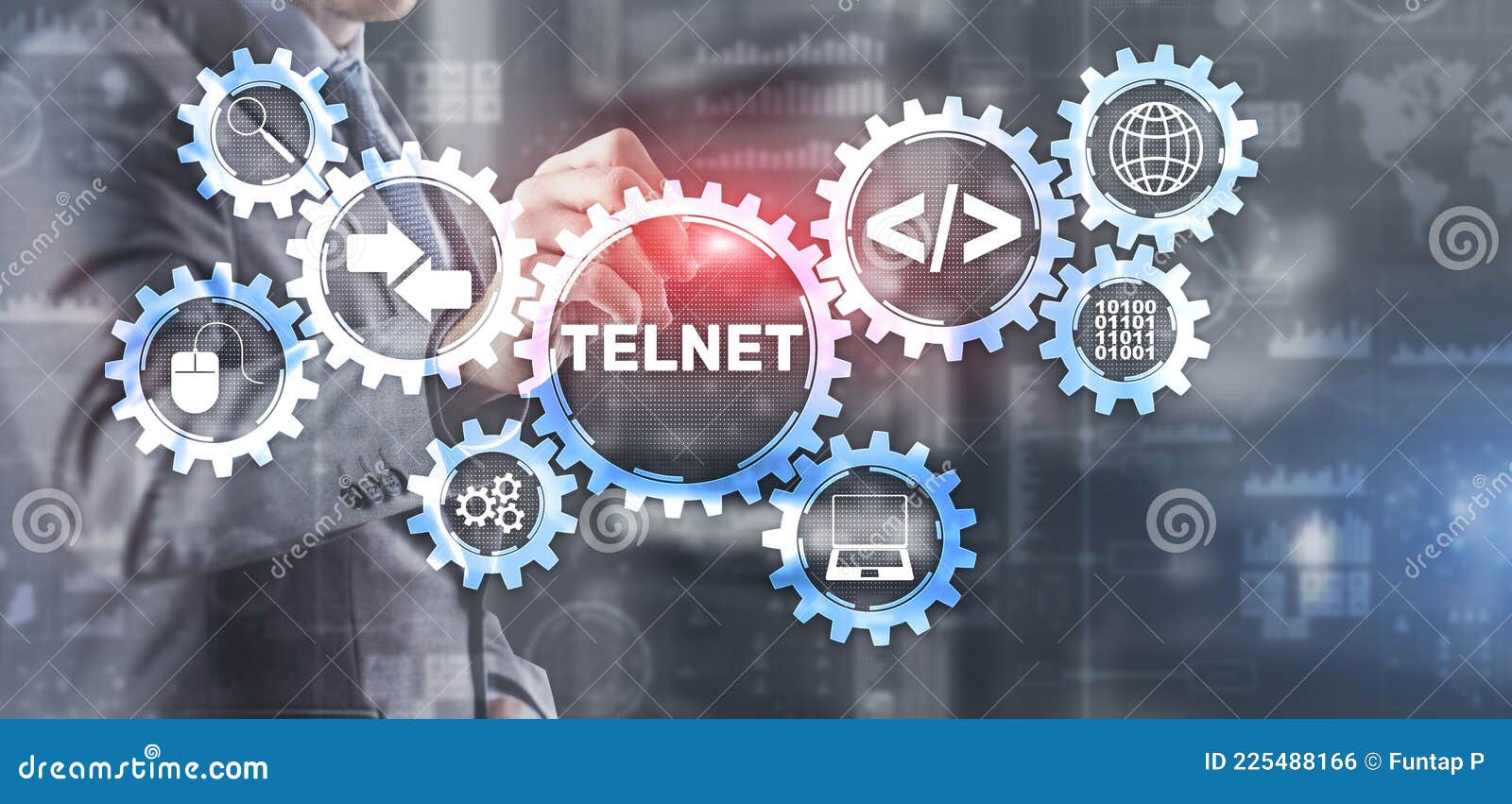 Telnet Virtual Terminal Client. Internet and Network Concept Stock ...