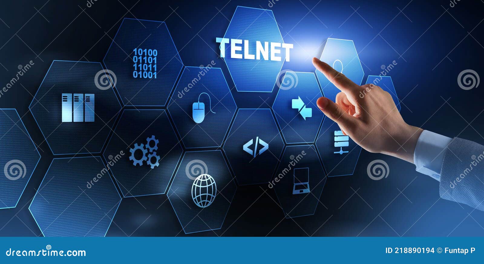 Telnet Virtual Terminal Client. Internet and Network Concept Stock ...