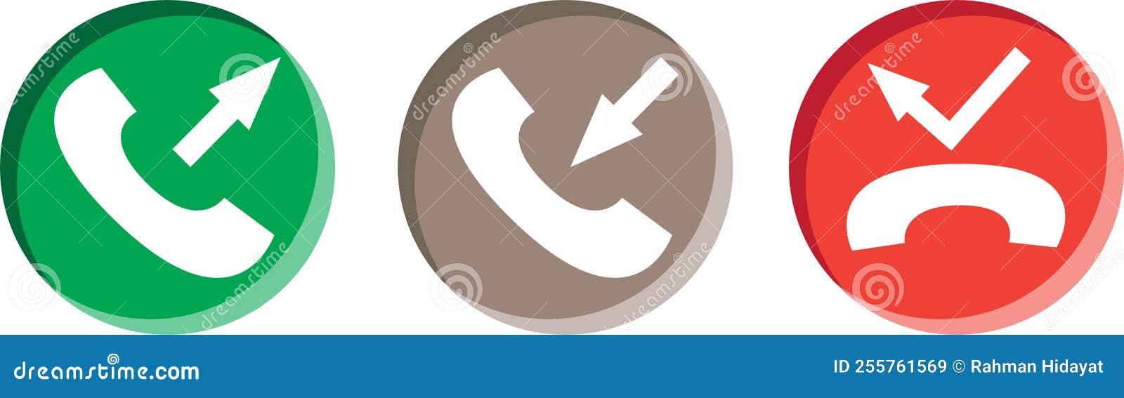 Phone Button Pack is Green for Outgoing Calls, Gray for Incoming Calls ...