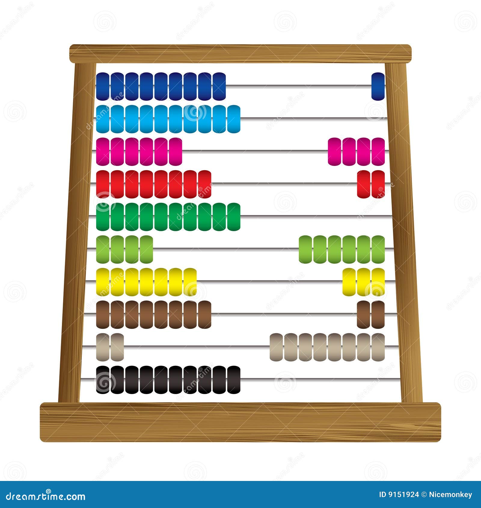 Telraam x tien vector illustratie. Illustration of numeriek - 9151924