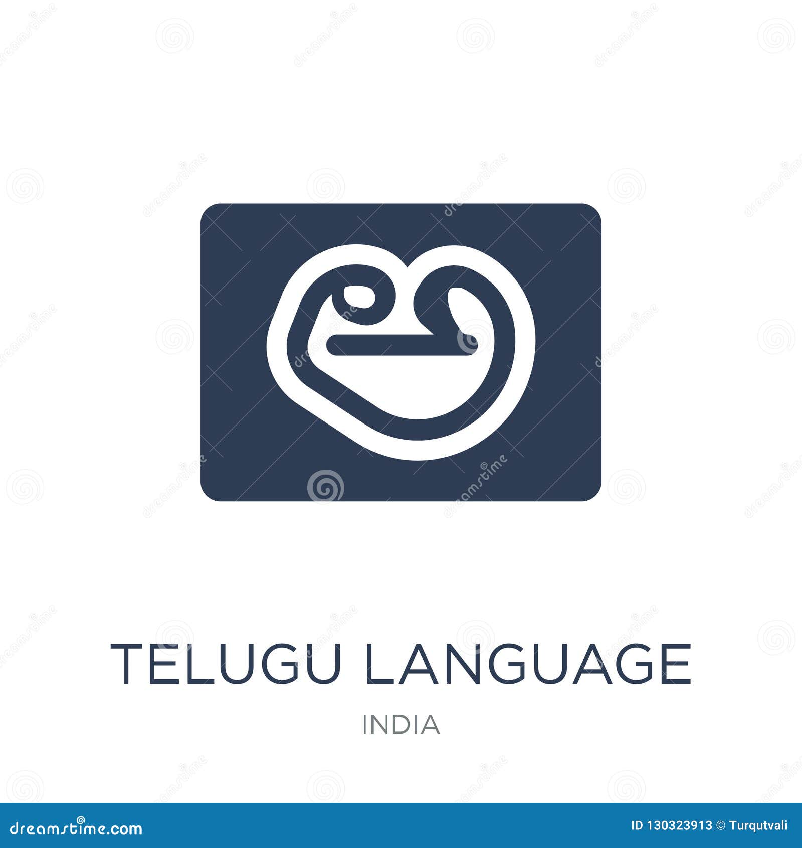 Telugu Language Icon. Trendy Flat Vector Telugu Language Icon on Stock ...