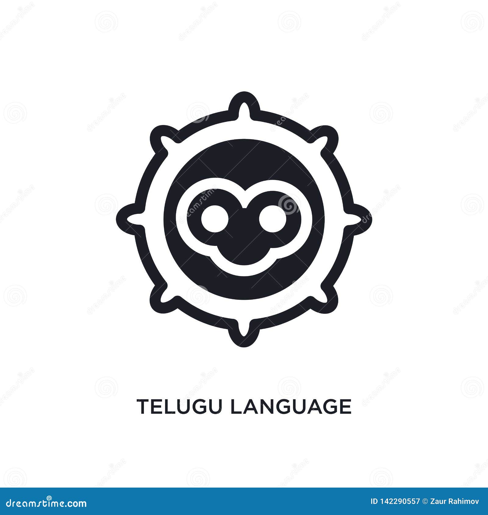 Telugu Language Isolated Icon Simple Element Illustration From India Concept Icons Stock Vector
