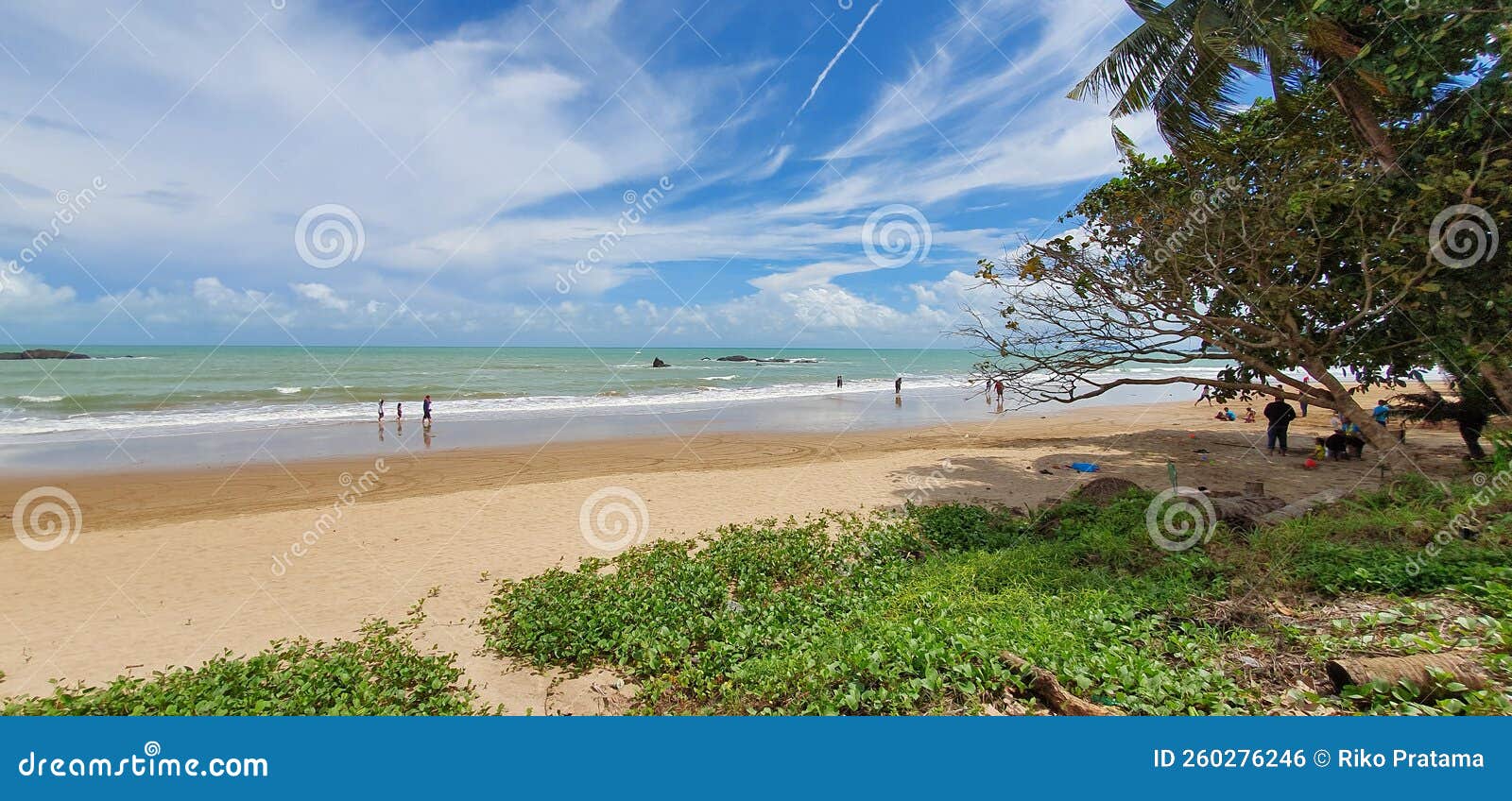 Teluk Melano Beach stock photo. Image of tree, water - 260276246