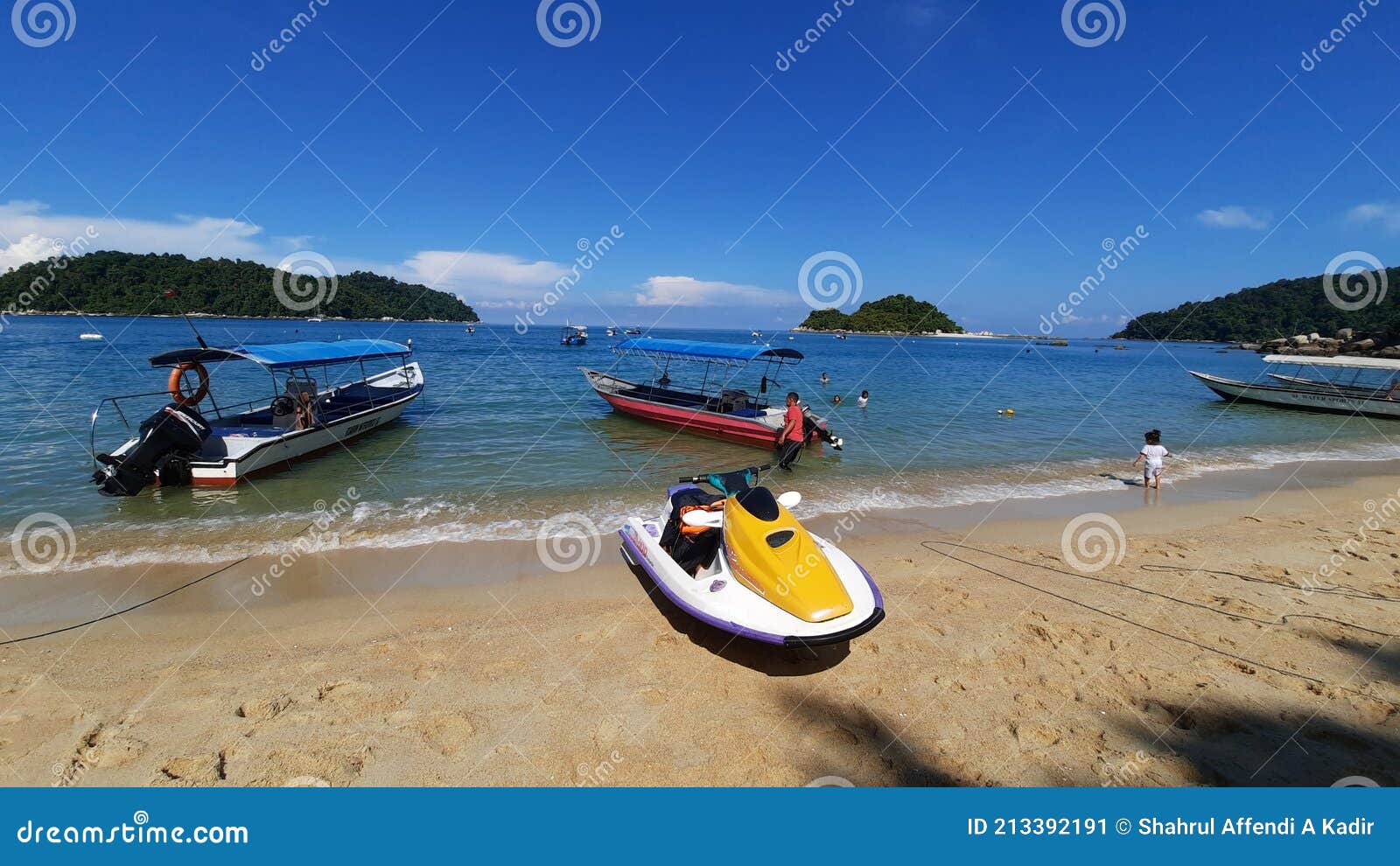 Teluk Nipah Beach at Pangkor Island Editorial Photo - Image of jetski ...