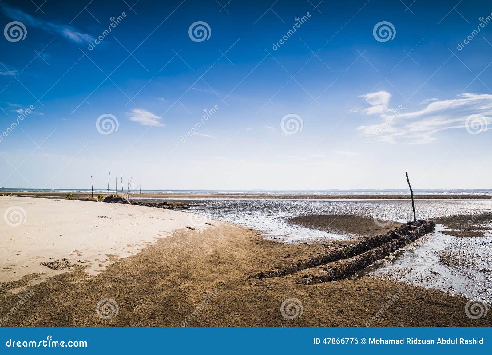 Teluk Sisek Beach stock photo. Image of barnacles, water - 47866776