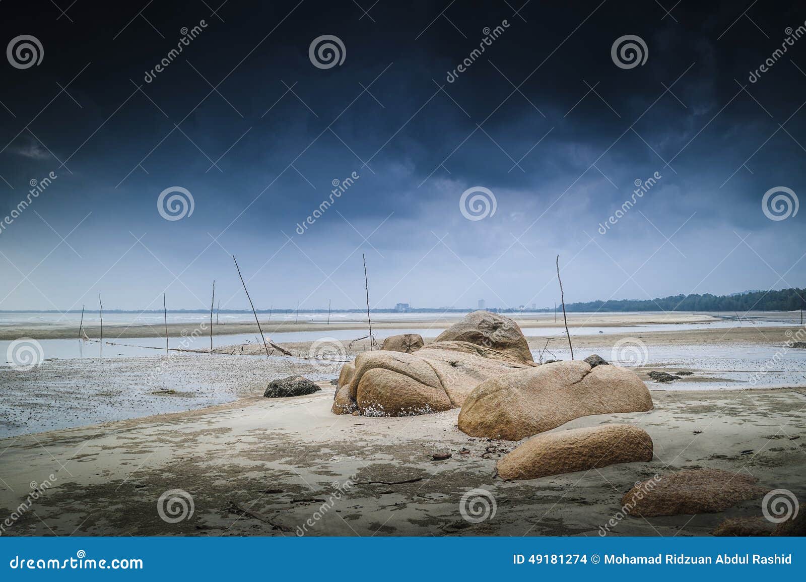 Teluk Sisek Beach stock photo. Image of smoky, asia, travel - 49181274