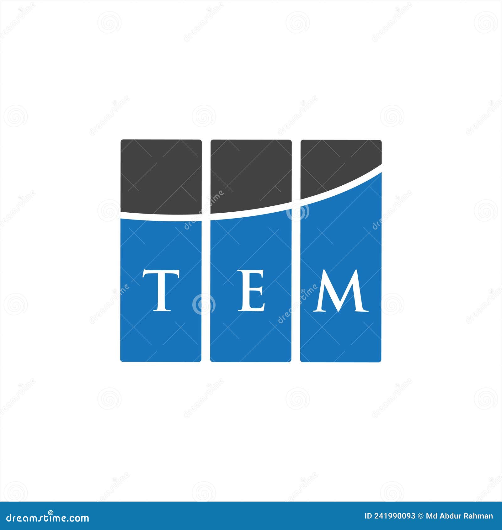 TEM Letter Logo Design On White Background. TEM Creative Initials ...
