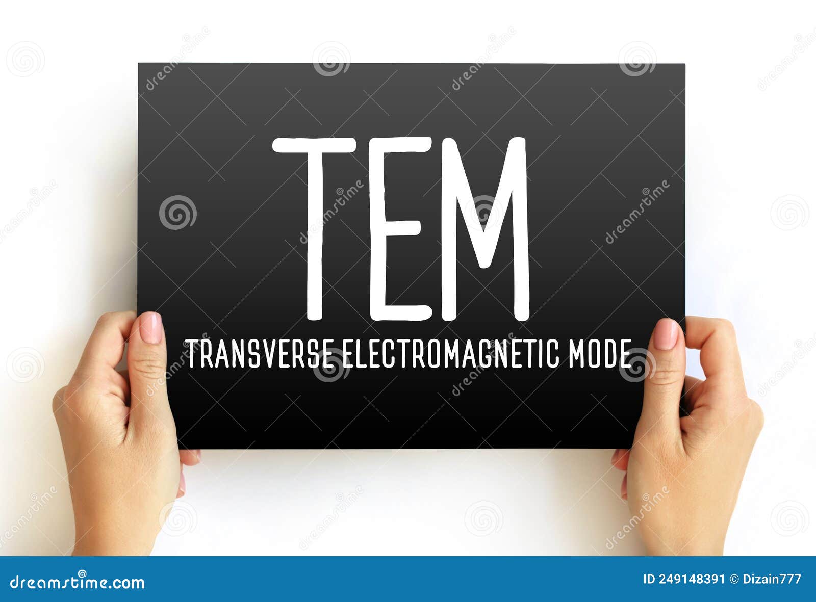 TEM - Transverse Electromagnetic Mode Acronym Text on Card ...