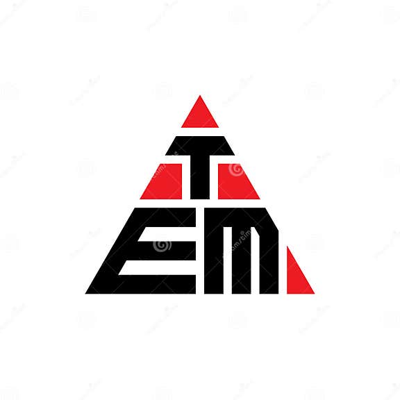 TEM Triangle Letter Logo Design with Triangle Shape. TEM Triangle Logo ...