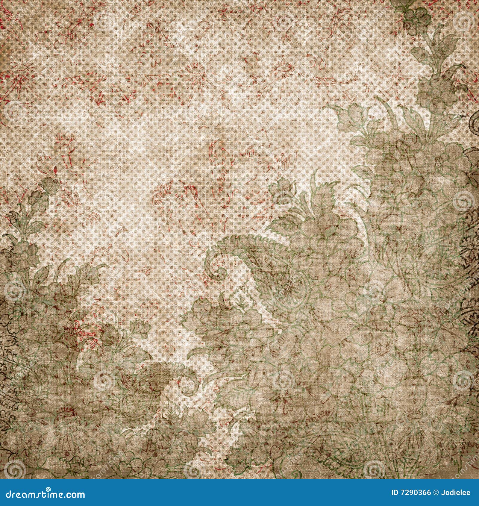 Tema Antigo Floral Do Fundo Do Vintage Ilustração Stock - Ilustração de ...