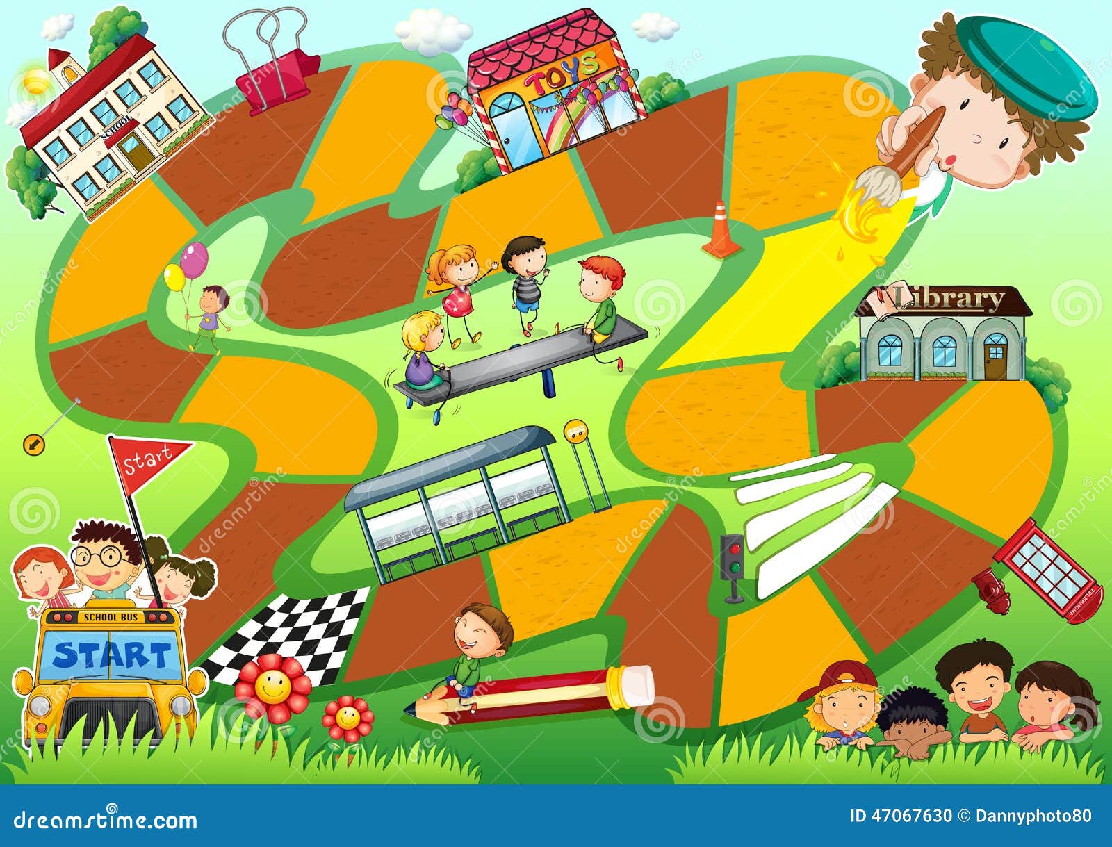 Tema del gioco da tavolo illustrazione vettoriale. Illustrazione di ...