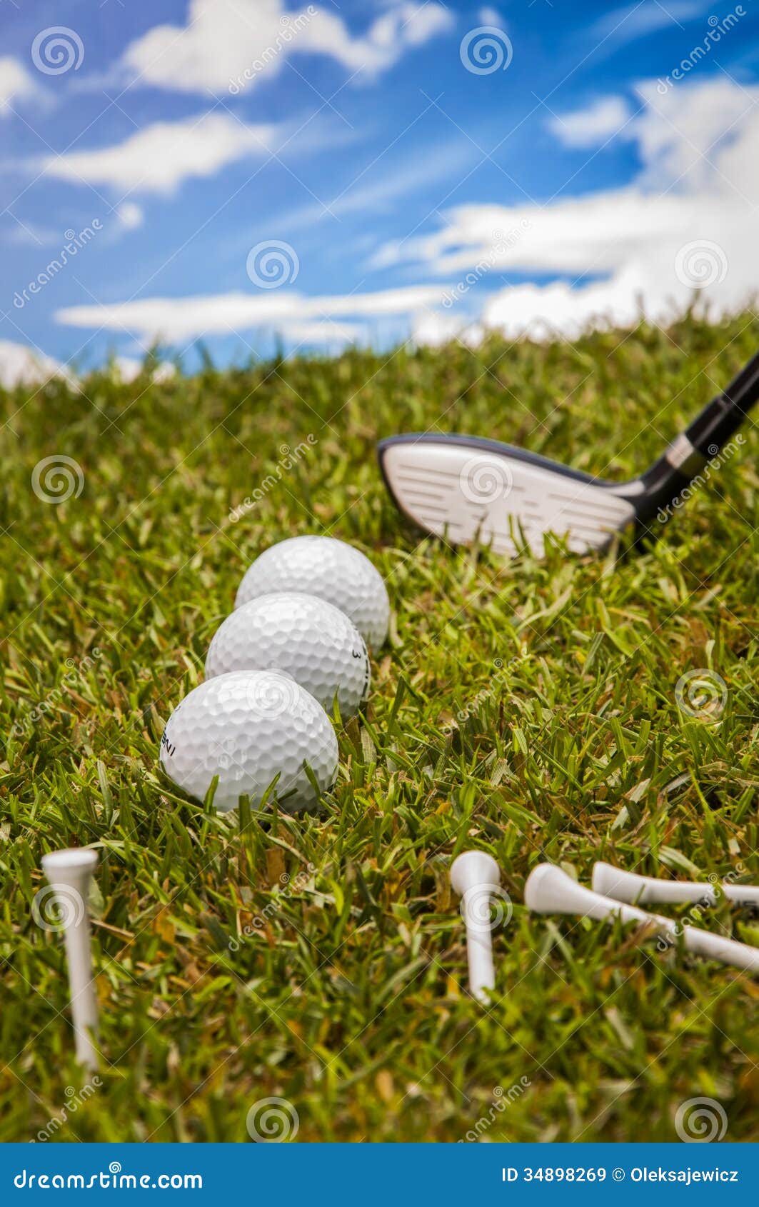 Tema Del Golf Con Colores Vivos Imagen de archivo - Imagen de macro ...