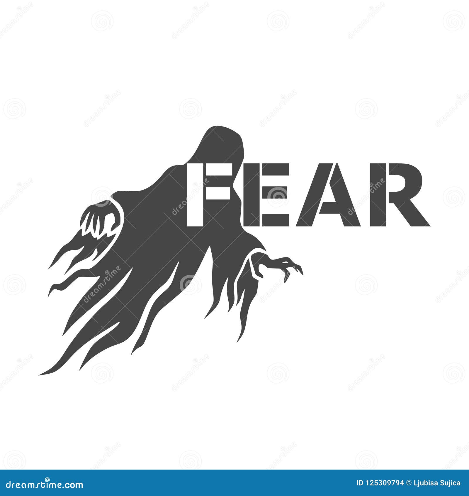 Tema El Icono, Logotipo Del Miedo, Icono Simple Stock de ilustración ...
