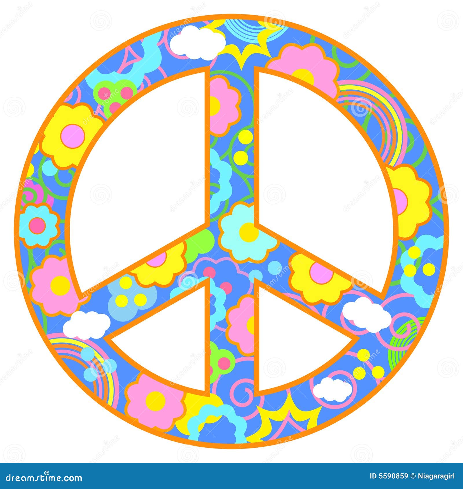 Tema Feliz Do Símbolo De Paz Ilustração do Vetor - Ilustração de feliz ...