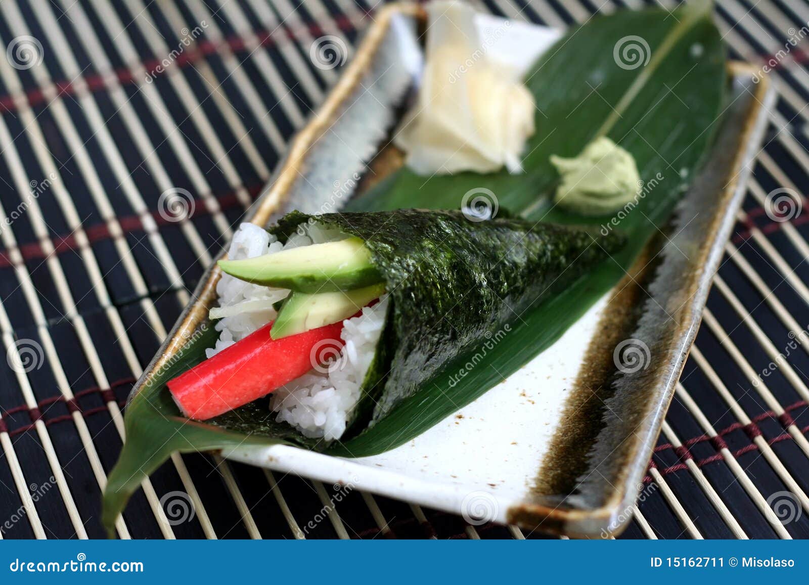 Temaki stock image. Image of japan, isolation, appetizer - 15162711