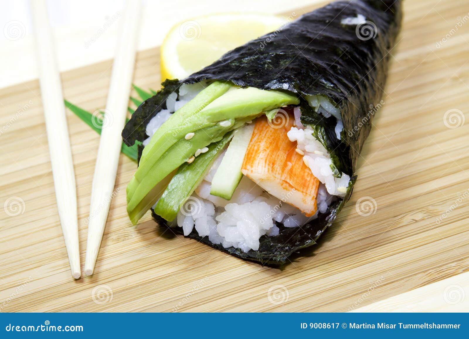 Temaki stock image. Image of board, temaki, lemon, healthy - 9008617