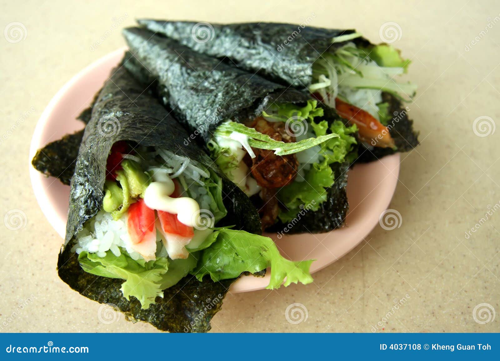 Temaki sushi stock photo. Image of roll, traditional, rolled - 4037108