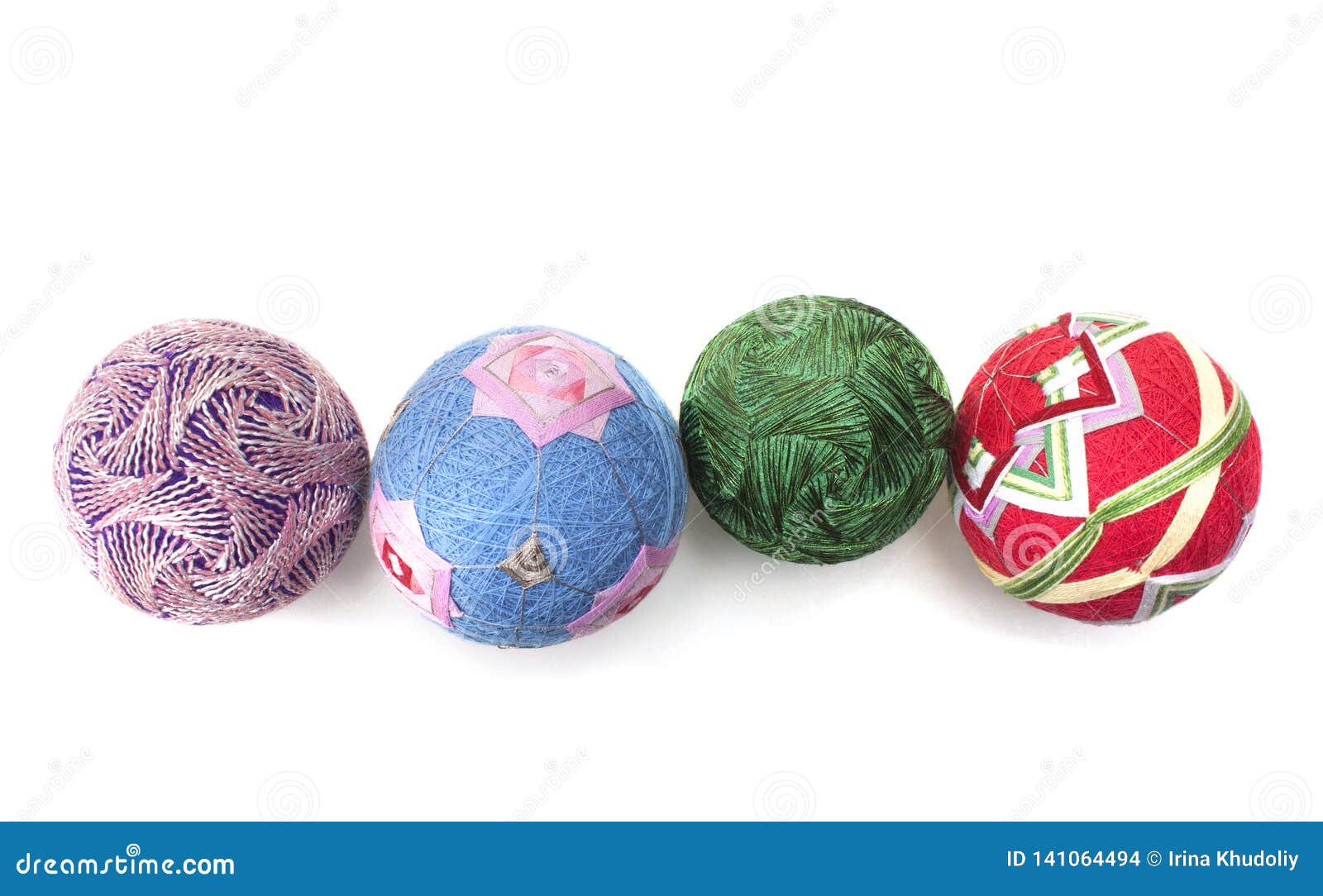 Temari balls stock photo. Image of needlework, background - 141064494