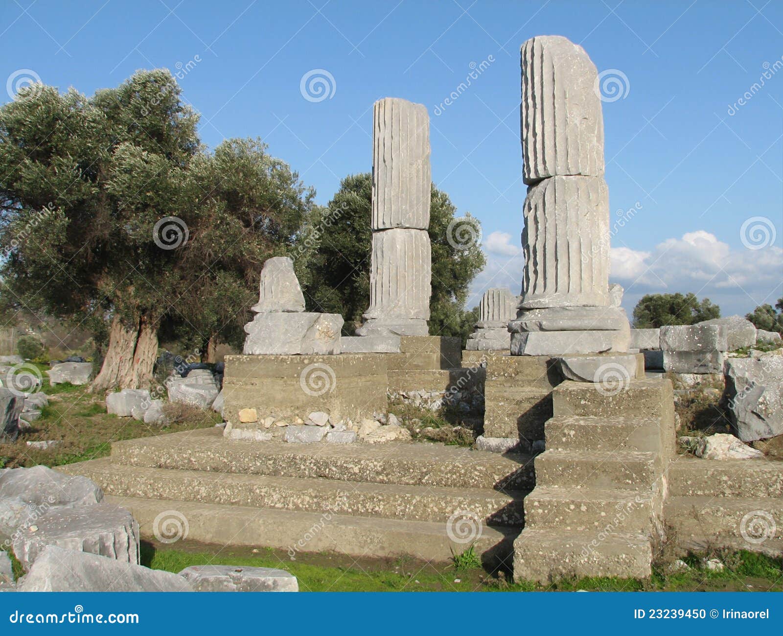 Temenos of the Temple Dionysos in Theos Stock Photo - Image of decline ...