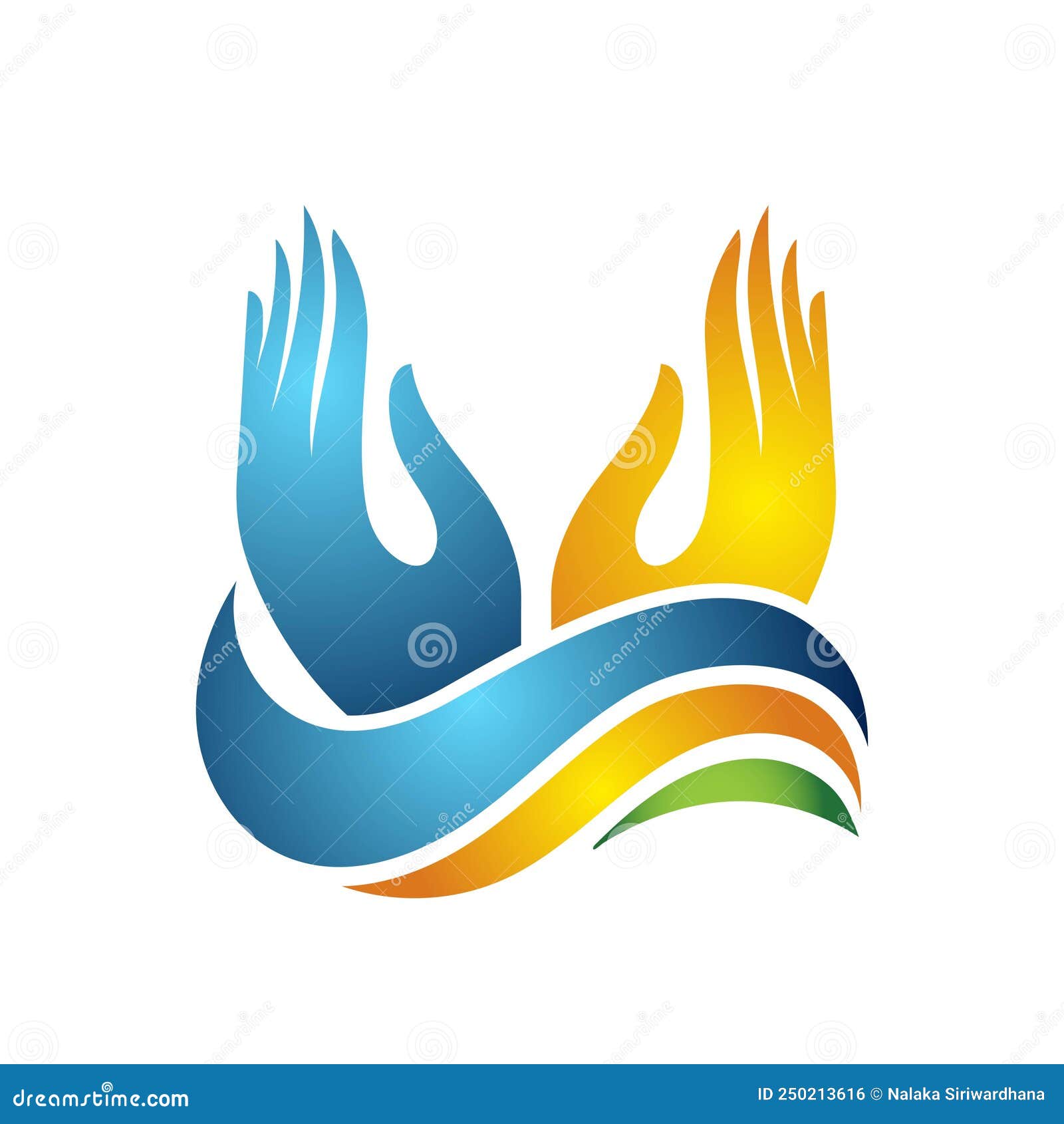 Open hands. stock vector. Illustration of open, communication - 250213616