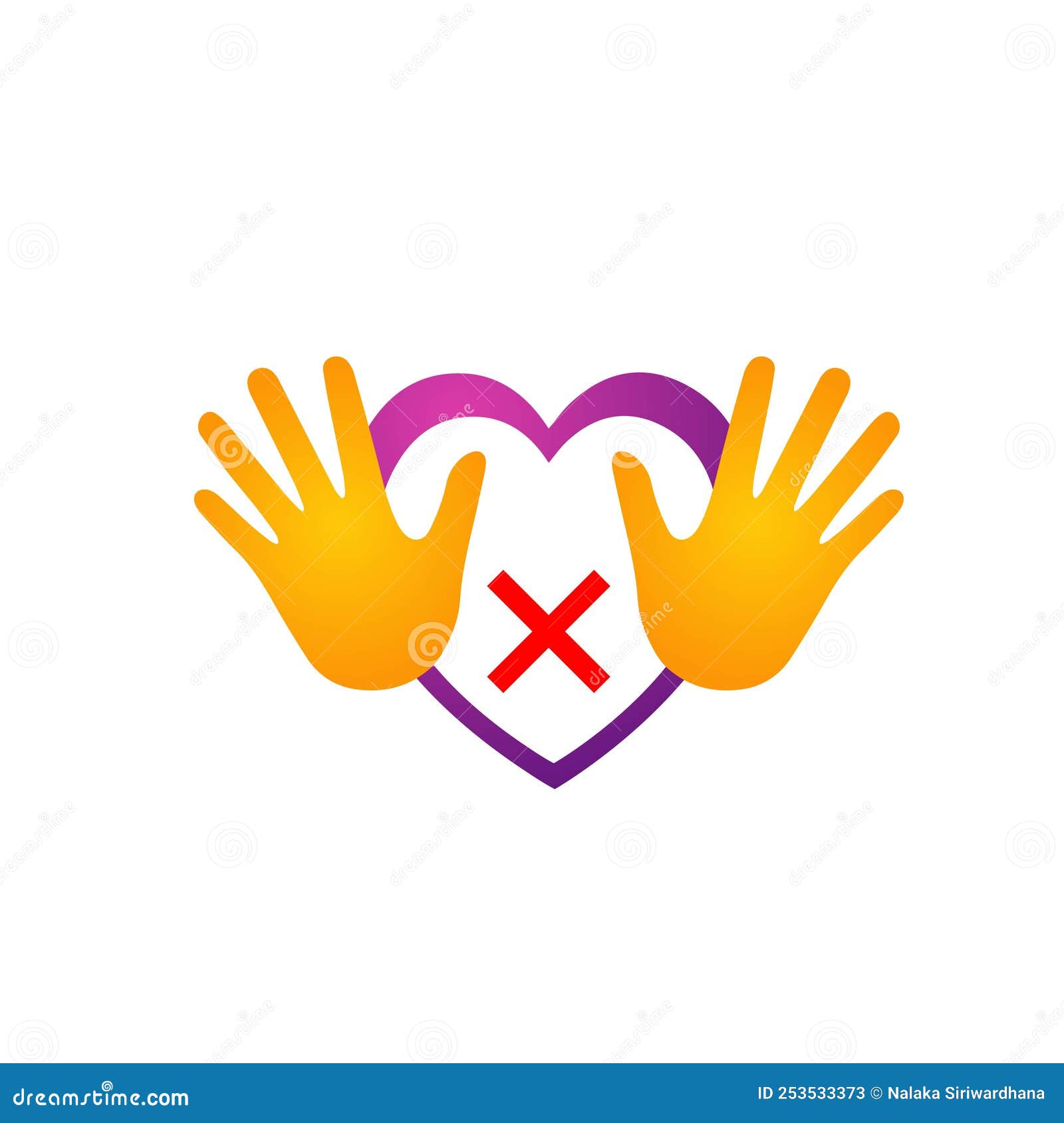 Heart and Hand Sign. Logo Icon Stock Vector - Illustration of abstract ...