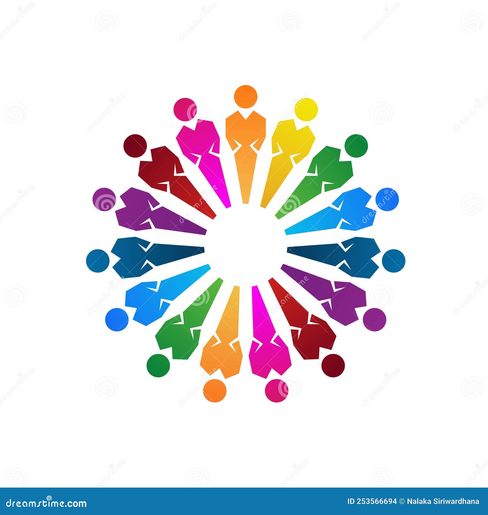 Colourful Community Circle. Stock Vector - Illustration of isolated ...