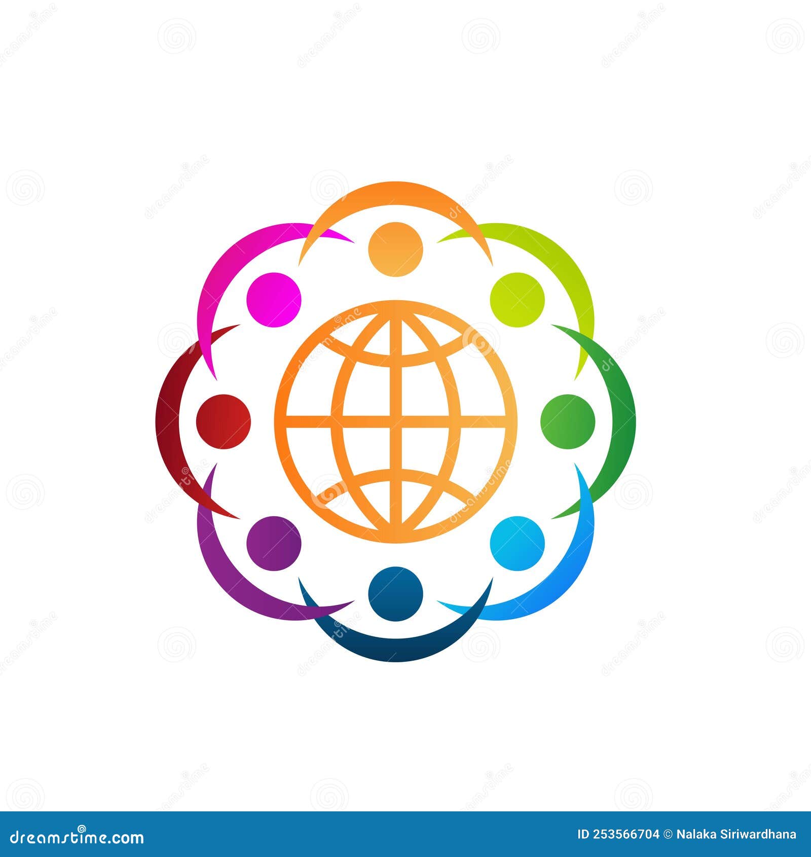Colourful Community Circle. Stock Vector - Illustration of daughter ...
