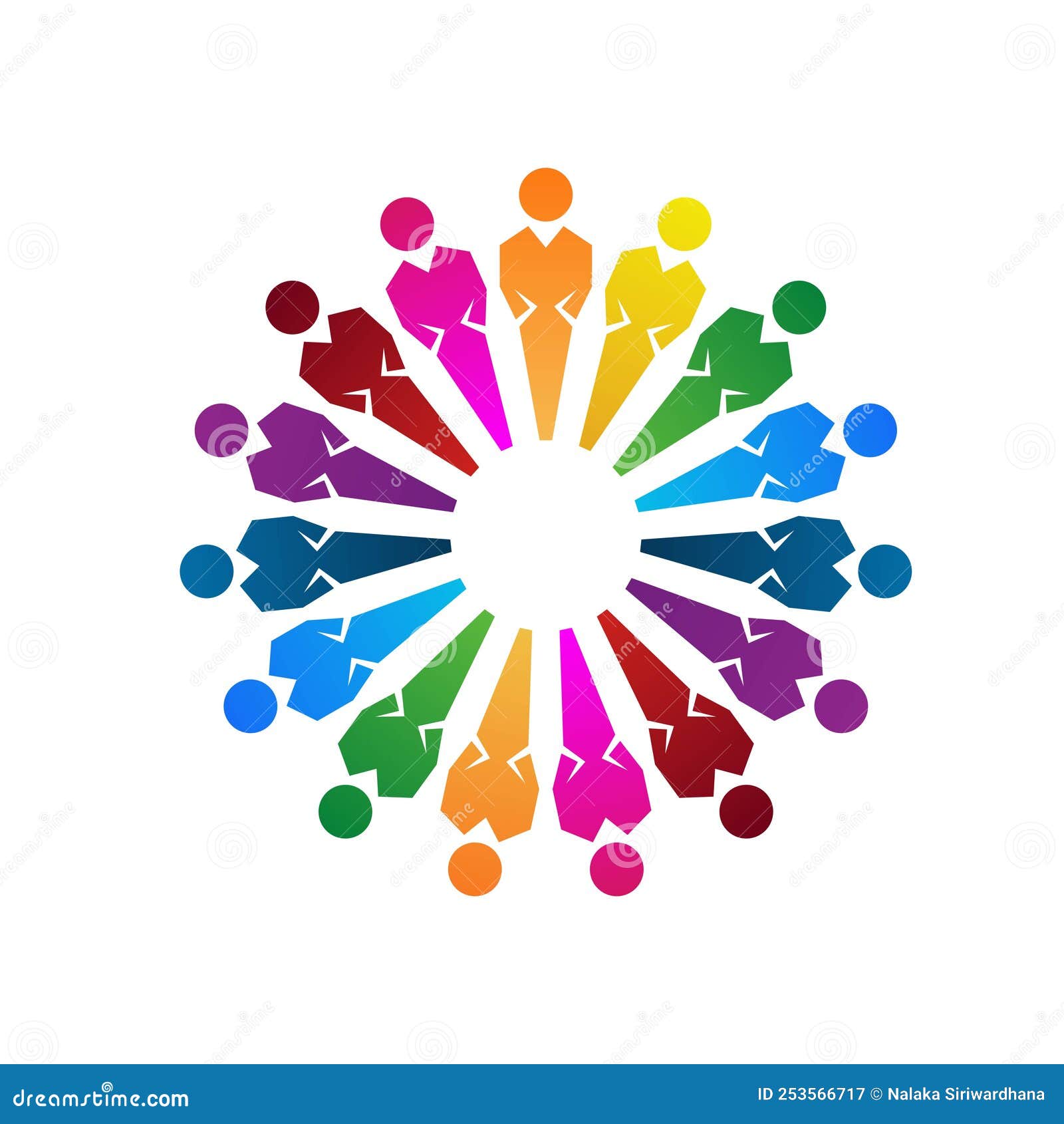 Colourful Community Recycle Circle. Stock Vector - Illustration of icon ...