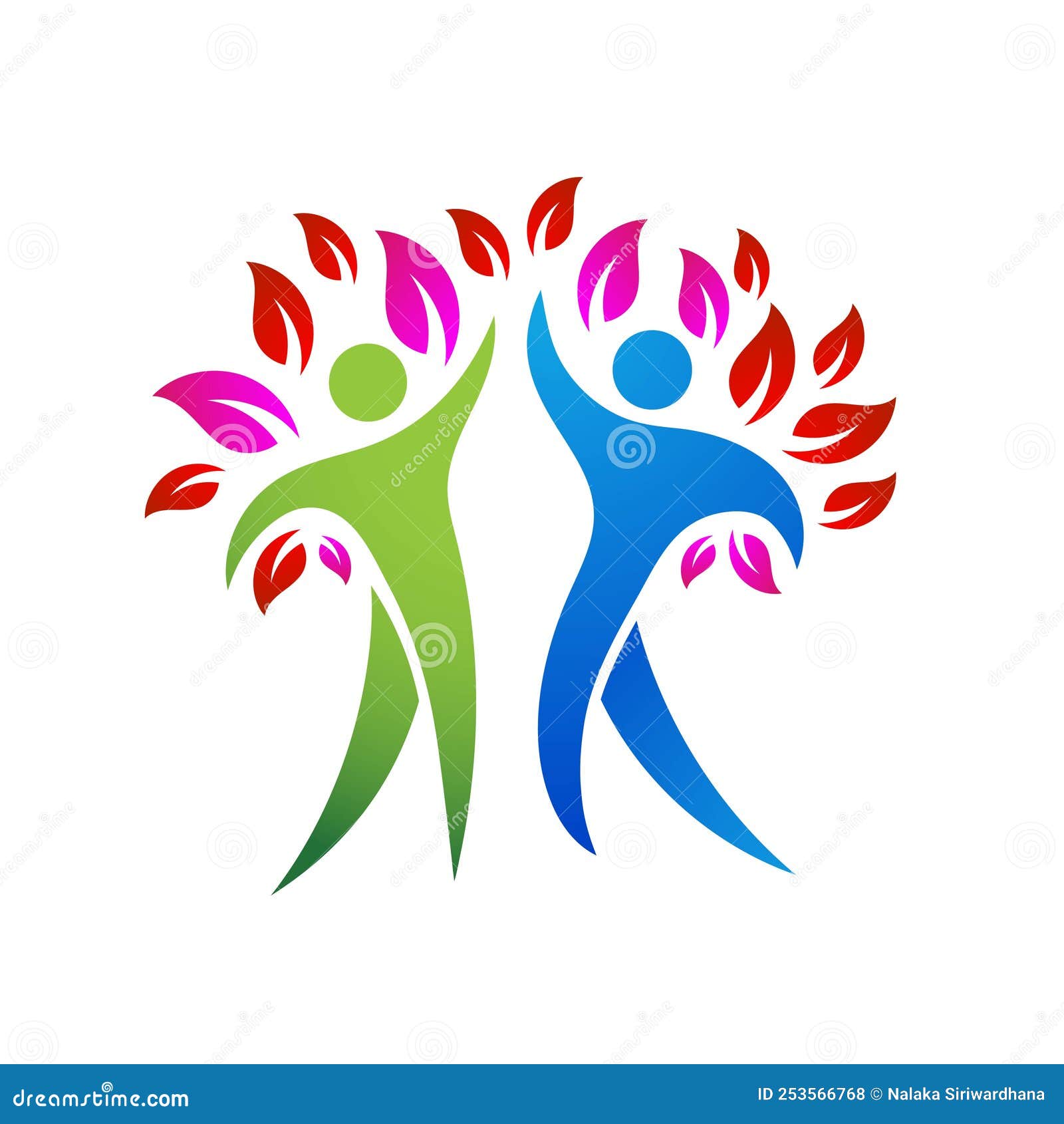 Color Tree Logo Silhouette. Stock Vector - Illustration of brand ...