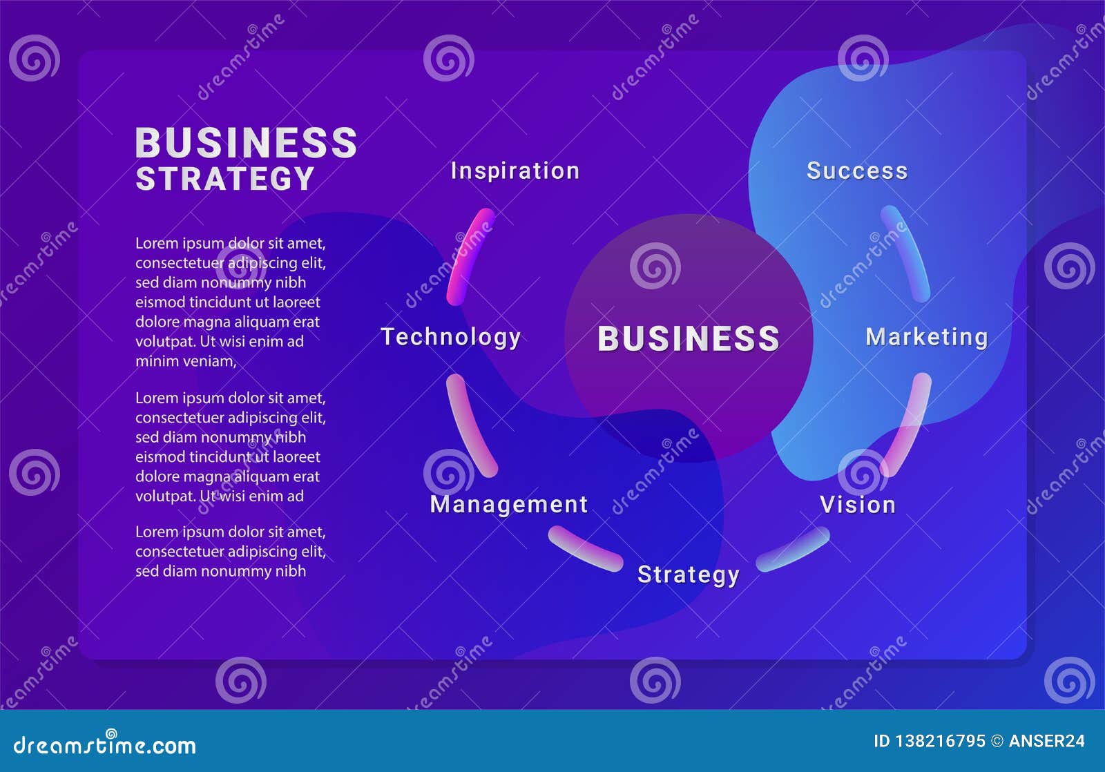 Business Strategy. Brochure Template Stock Vector - Illustration of ...