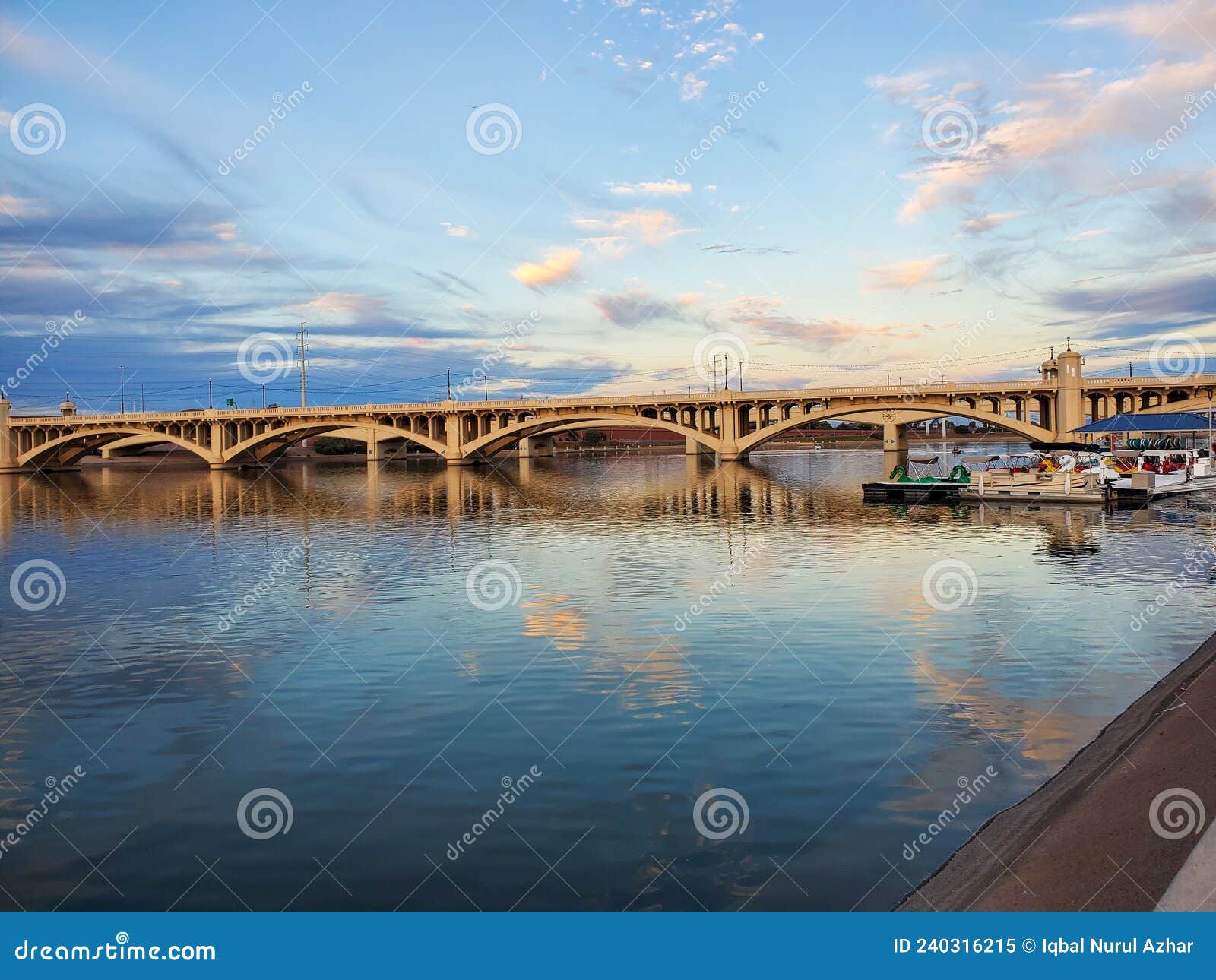 Tempe Beach Park in the Afternoon Stock Image - Image of waterway ...