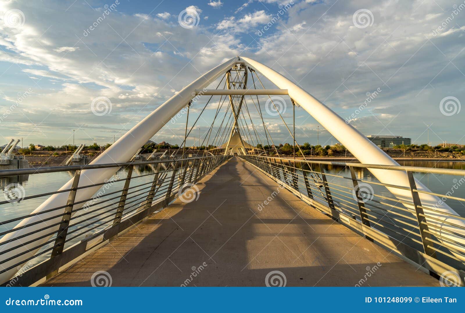 Tempe Pedestrian Bridge imagen de archivo editorial. Imagen de salado ...
