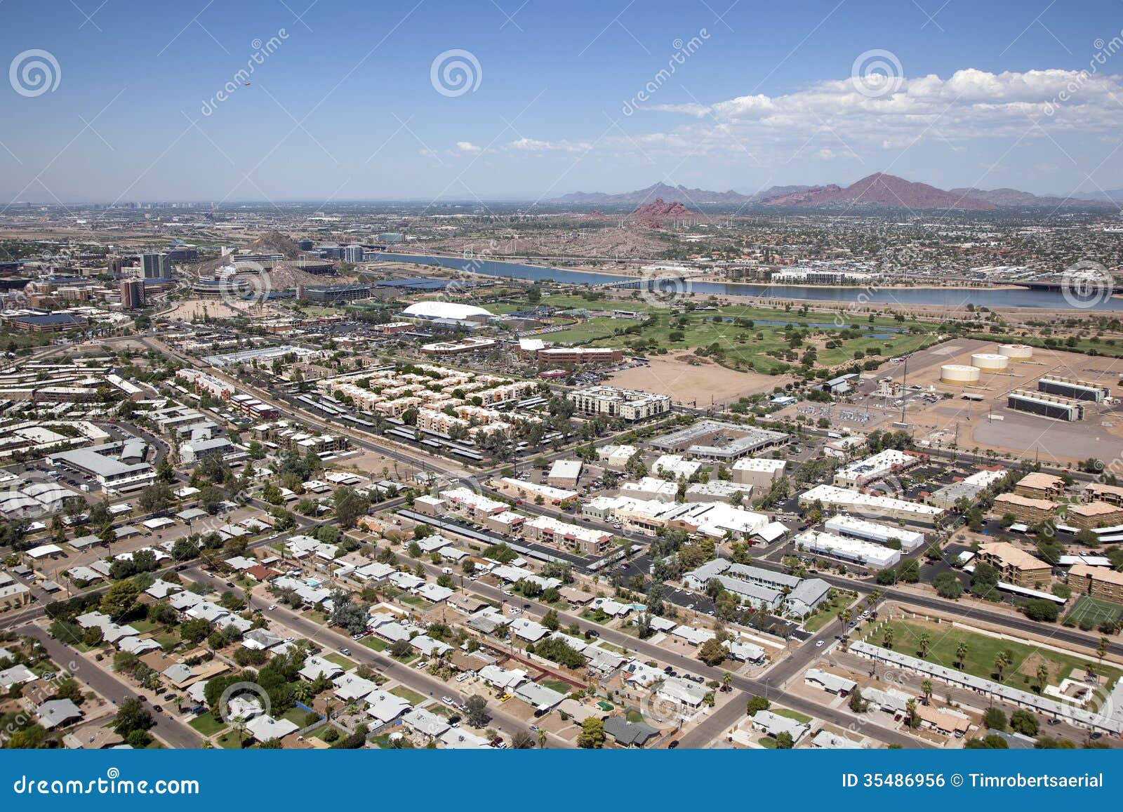 Tempe Skyline photo stock. Image du détail, stade, rues - 35486956