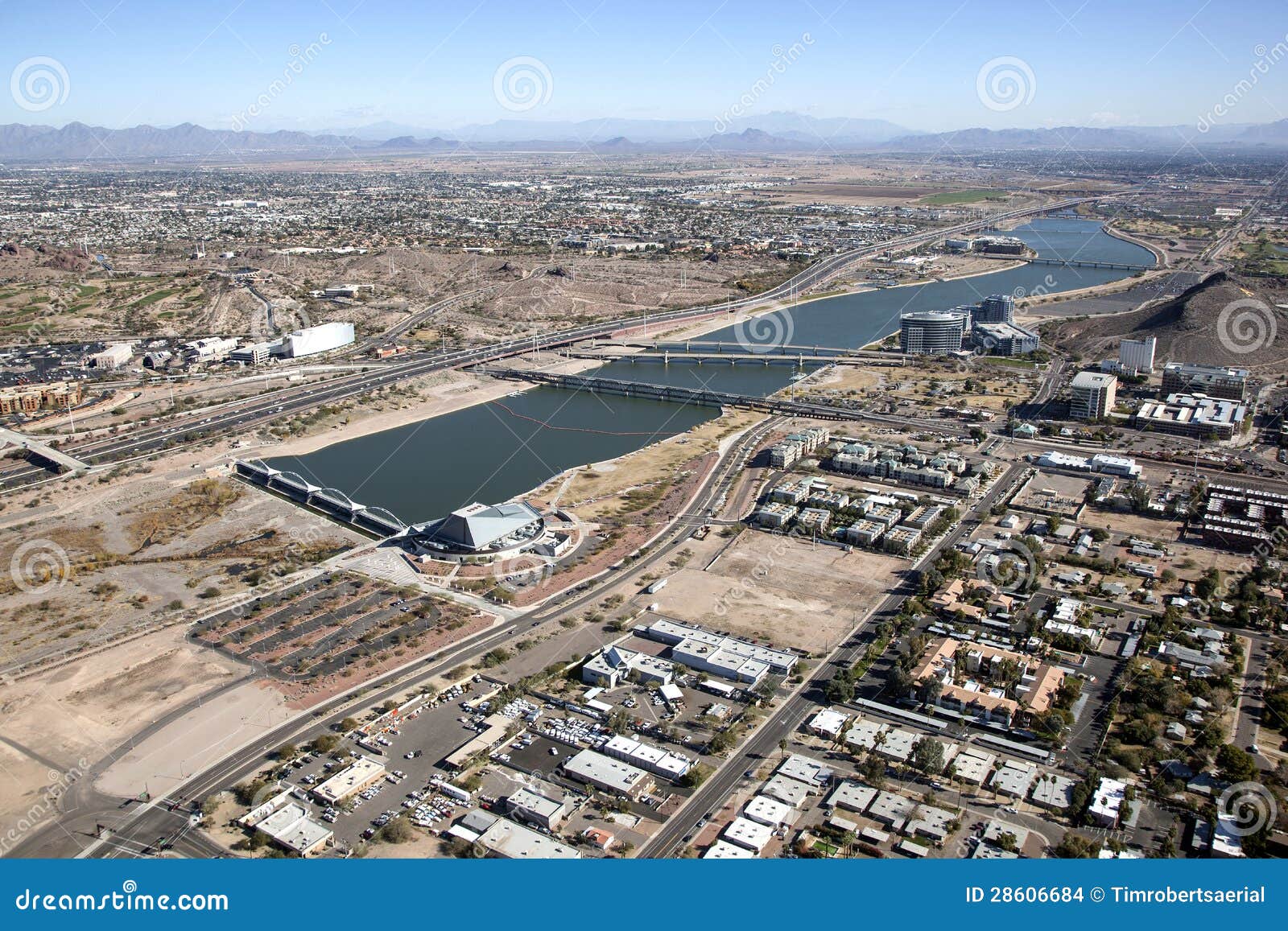 Tempe Town Lake stock photo. Image of homes, arts, desert - 28606684