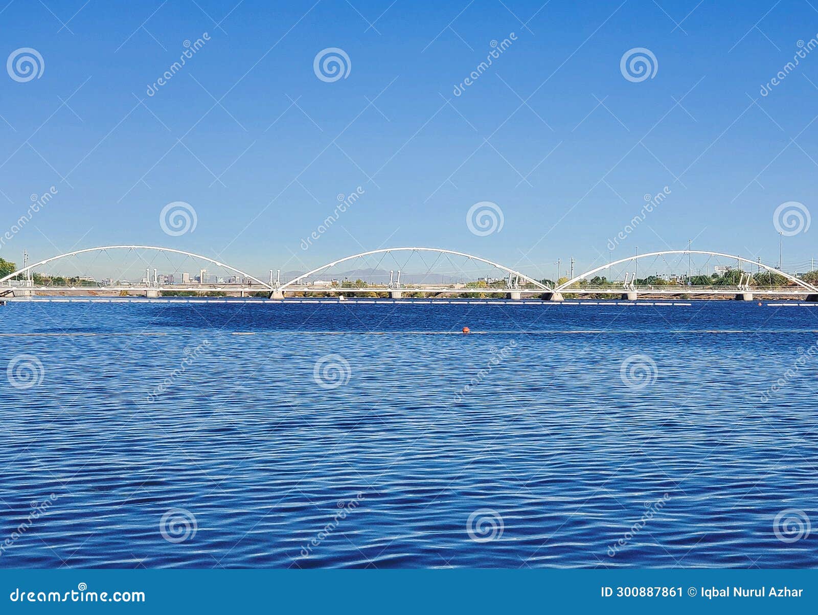 Tempe Town Lake Bridge Arizona Stock Image - Image of lake, arizona ...