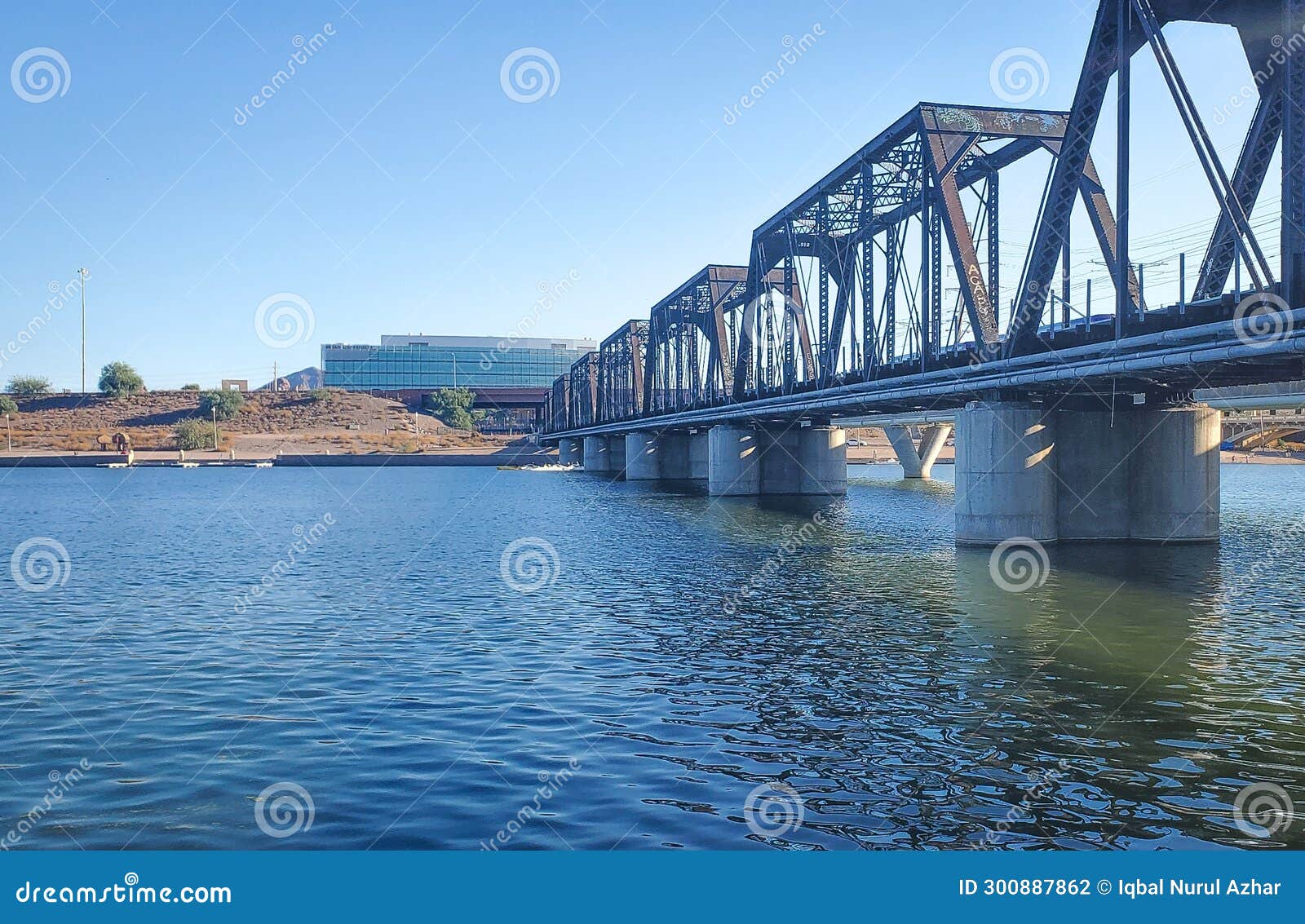 Tempe Town Lake Bridge Arizona Stock Photo - Image of arizona, town ...