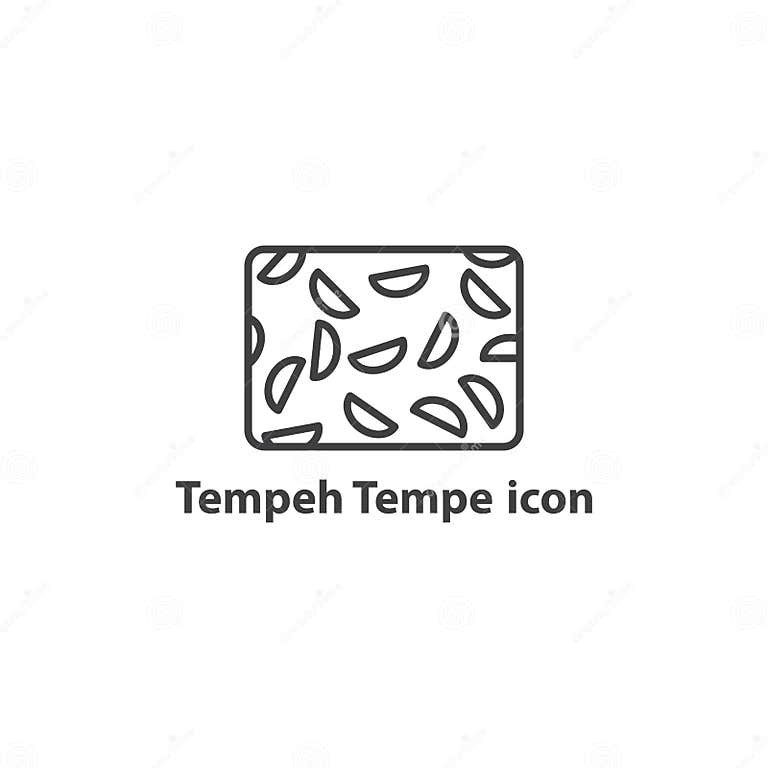 Tempeh tempe icon vector stock vector. Illustration of vegetarian ...