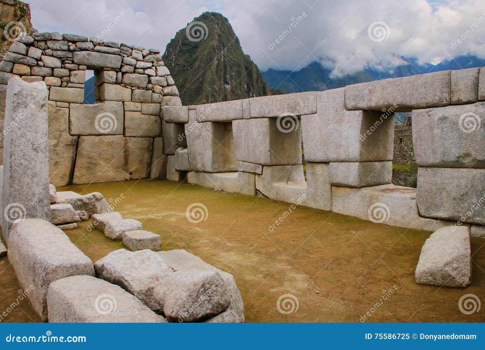 Tempel Der Drei Windows Bei Machu Picchu in Peru Stockbild - Bild von ...