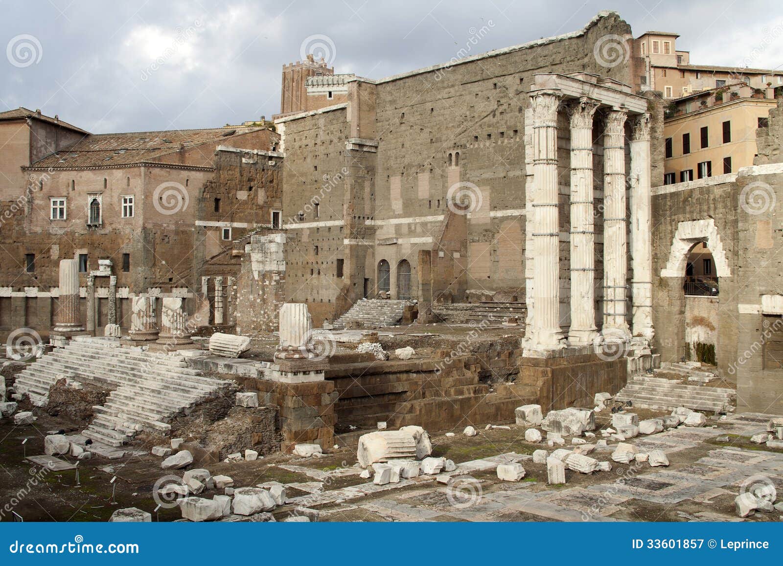 Tempel van Mars Ultor stock afbeelding. Image of forum - 33601857