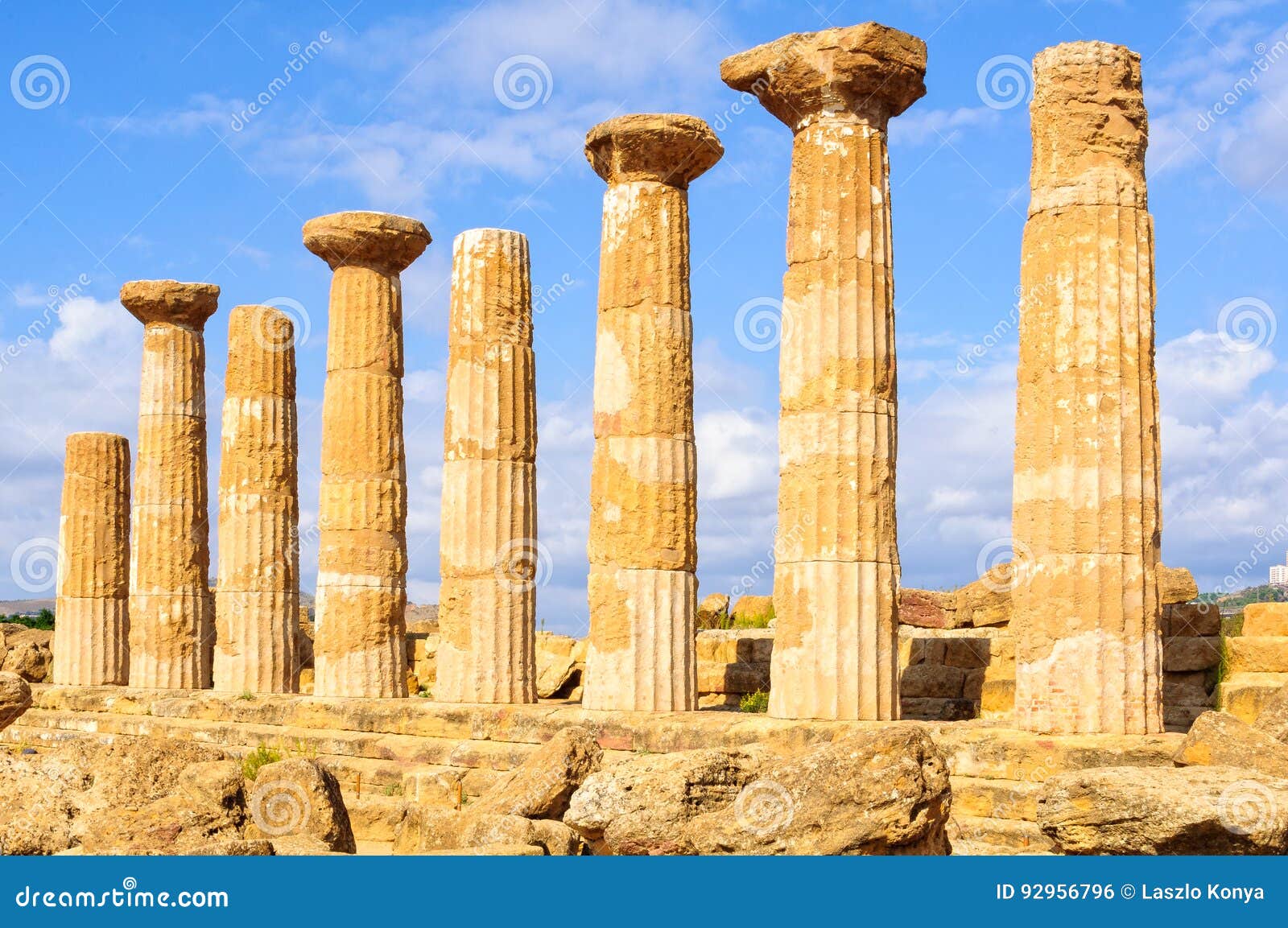 Tempel Van Olympian Zeus - Agrigento Stock Foto - Image of tempel ...