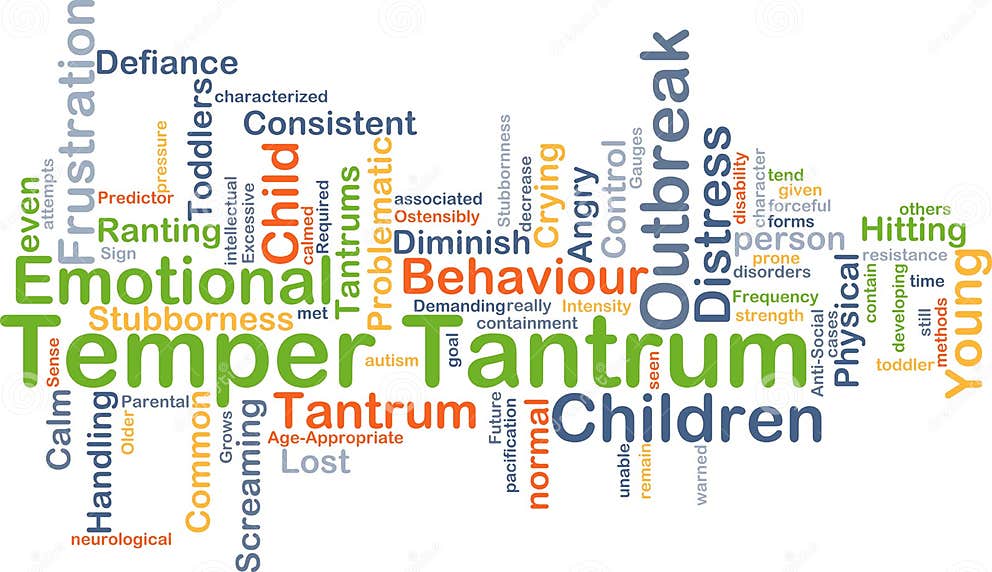 Temper Tantrum Background Concept Stock Illustration - Illustration of ...