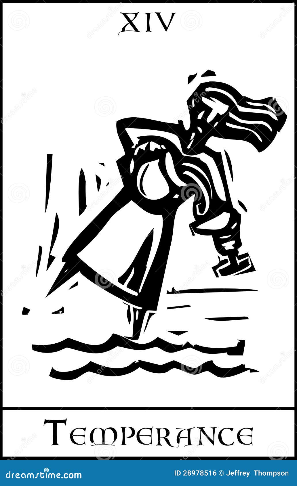 Temperance Tarot Card stock vector. Illustration of control - 28978516