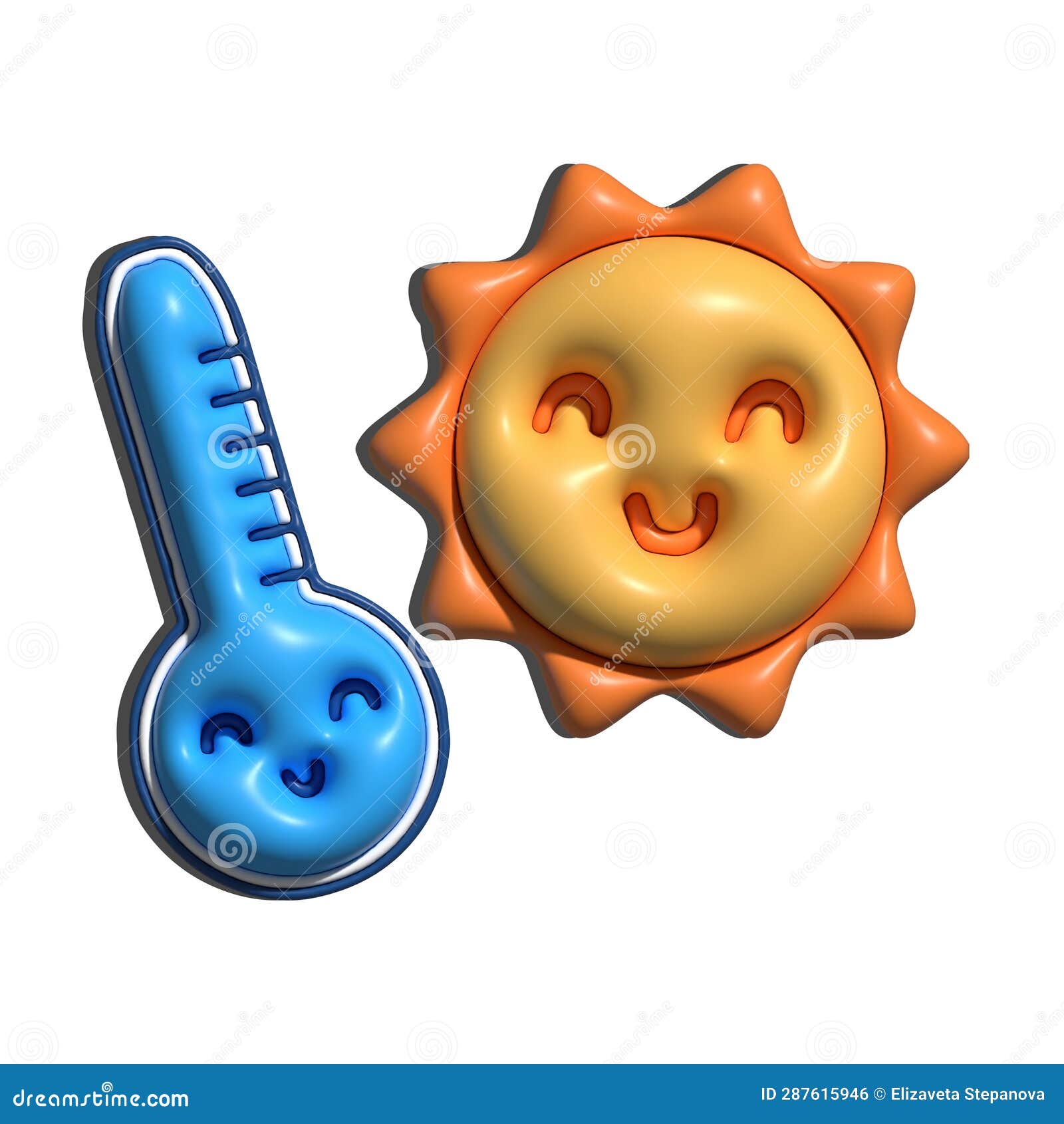 Temperature stock vector. Illustration of cartoon, cute - 287615946