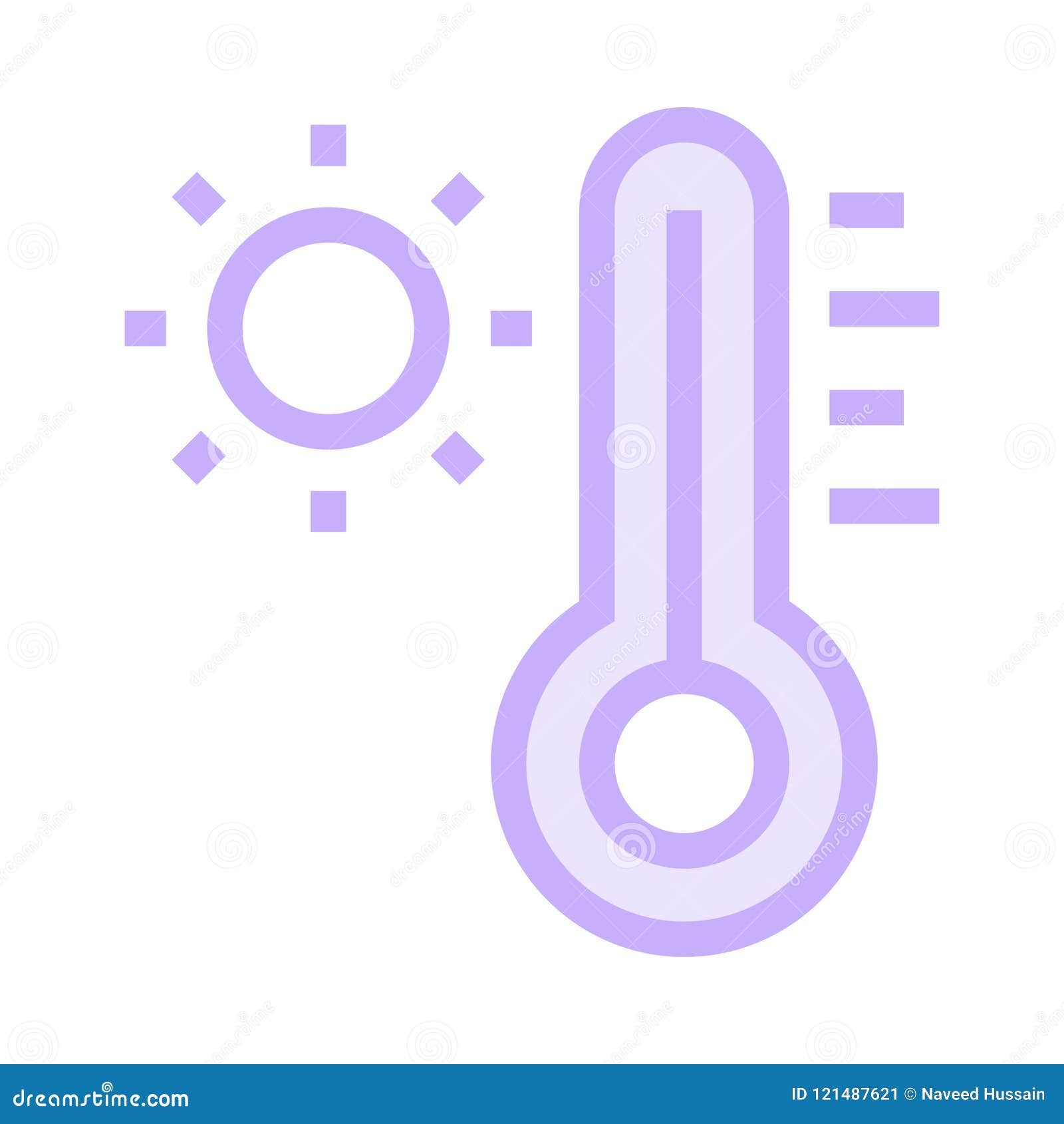 Temperature Color Line Icon Stock Illustration - Illustration of ...