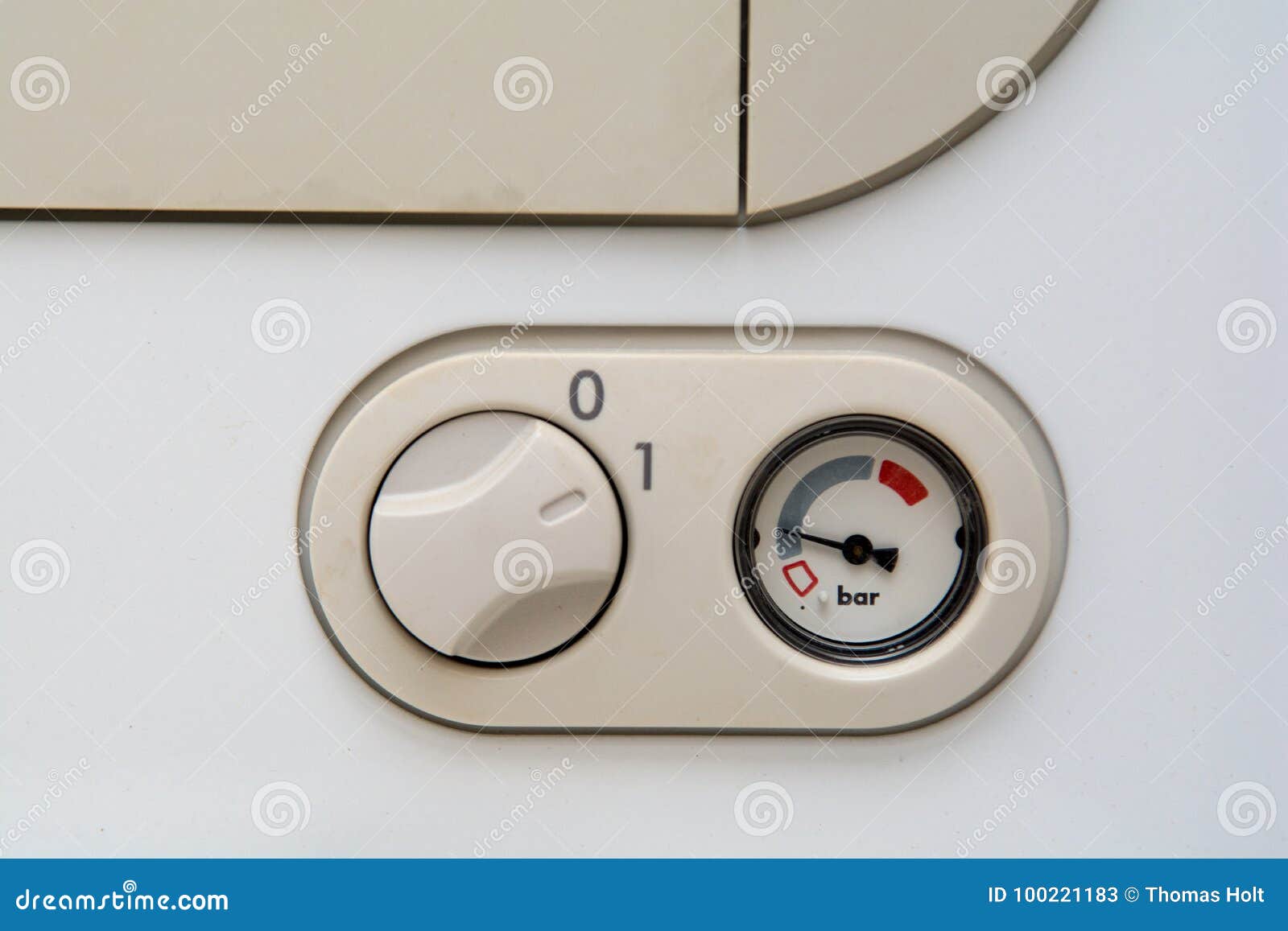 Temperature Control Dial for Central Heating at Home Stock Image ...