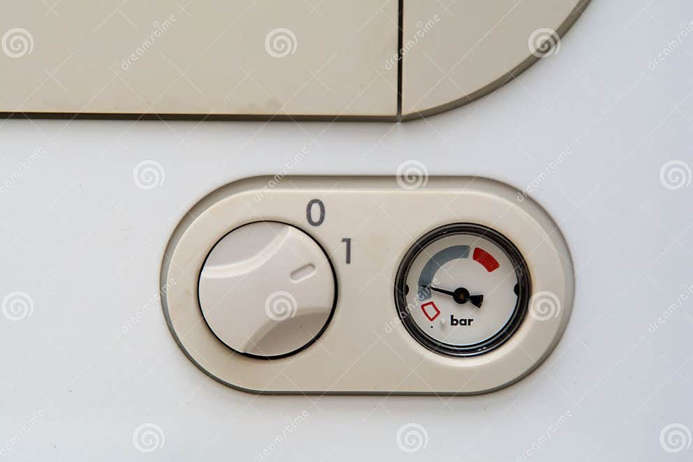 Temperature Control Dial for Central Heating at Home Stock Image ...