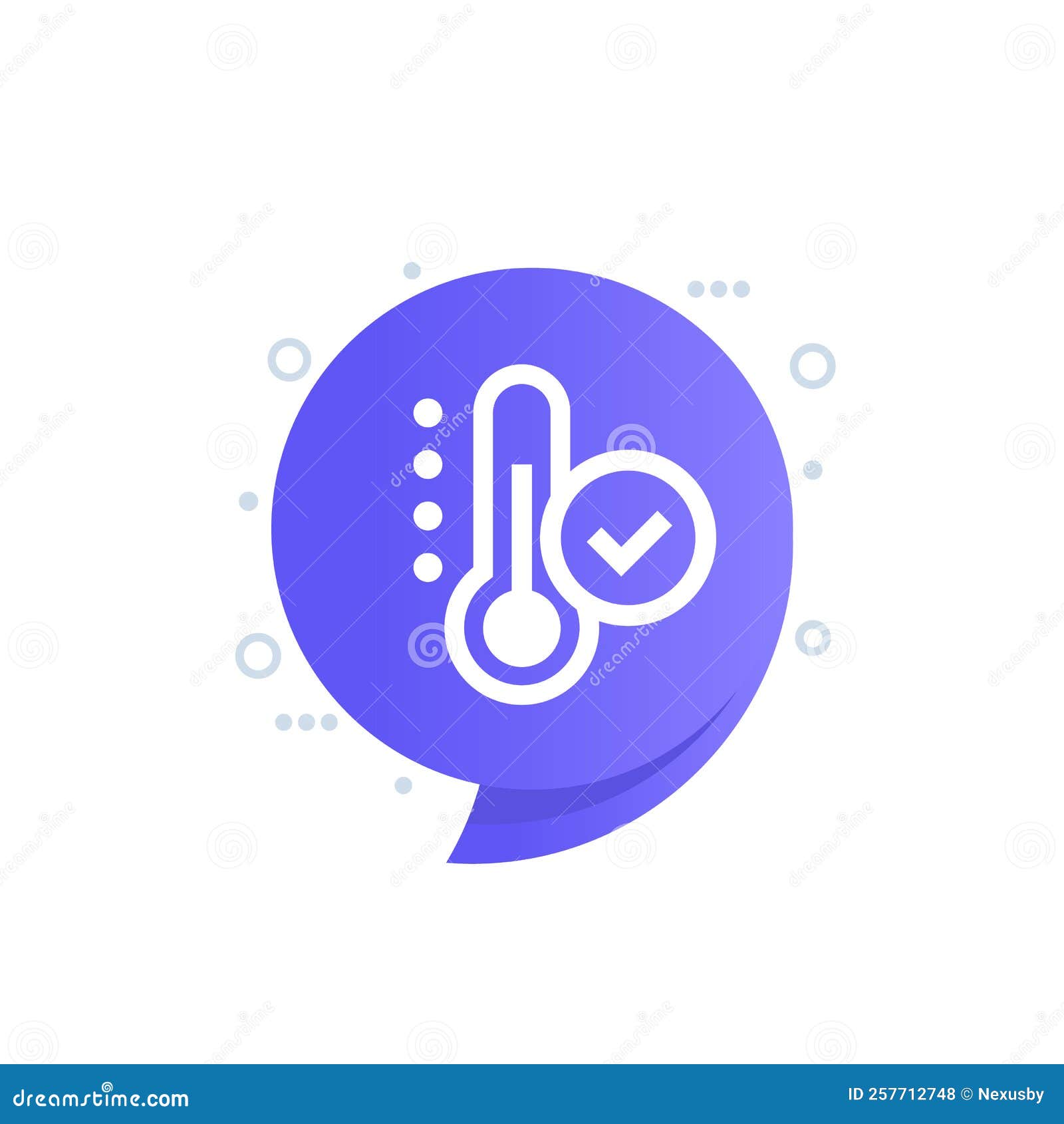 Temperature Control Icon with a Checkmark, Vector Stock Vector ...