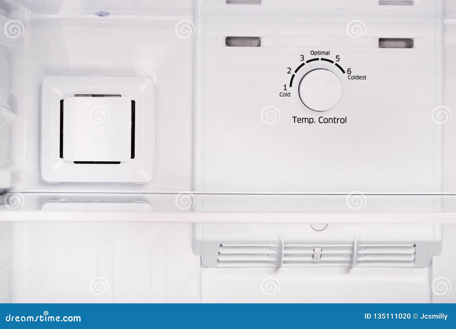 Temperature Control Icon in Refrigerator Stock Photo - Image of ...