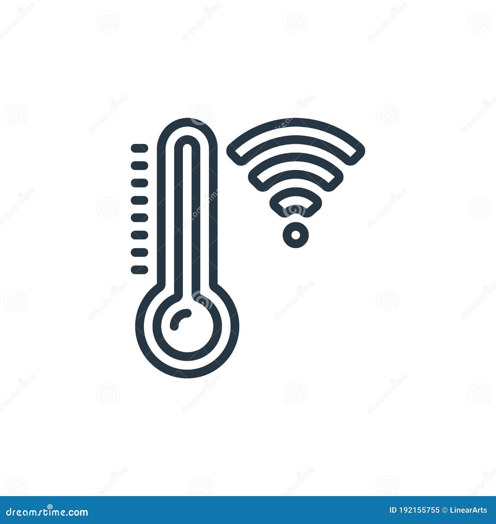 Temperature Control Icon Vector from Internet of Things Concept. Thin ...