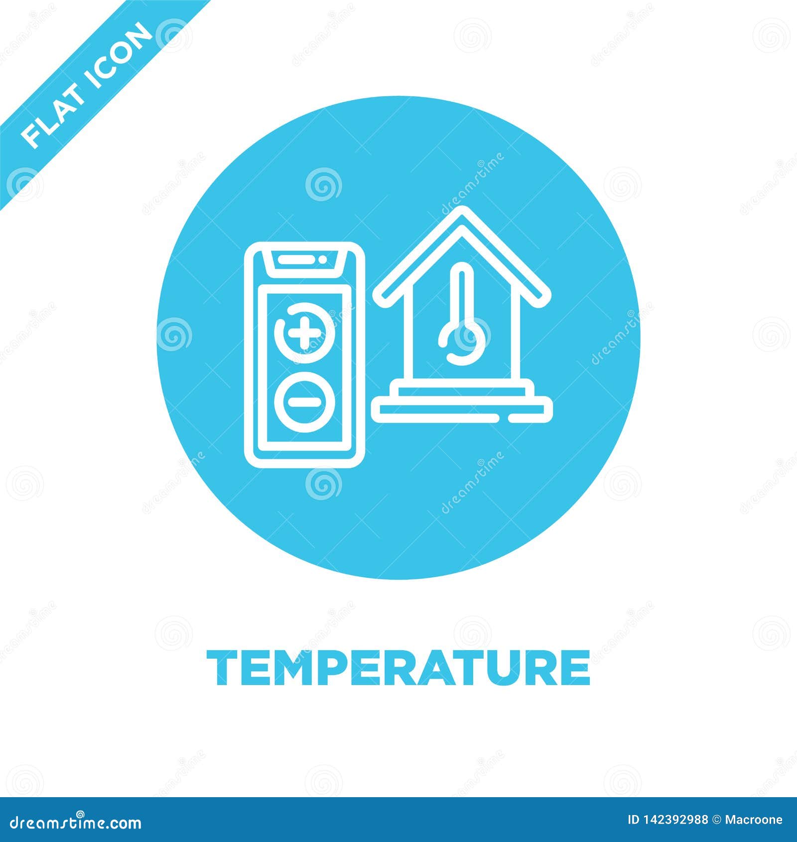 Temperature Control Icon Vector from Smart Home Collection. Thin Line ...